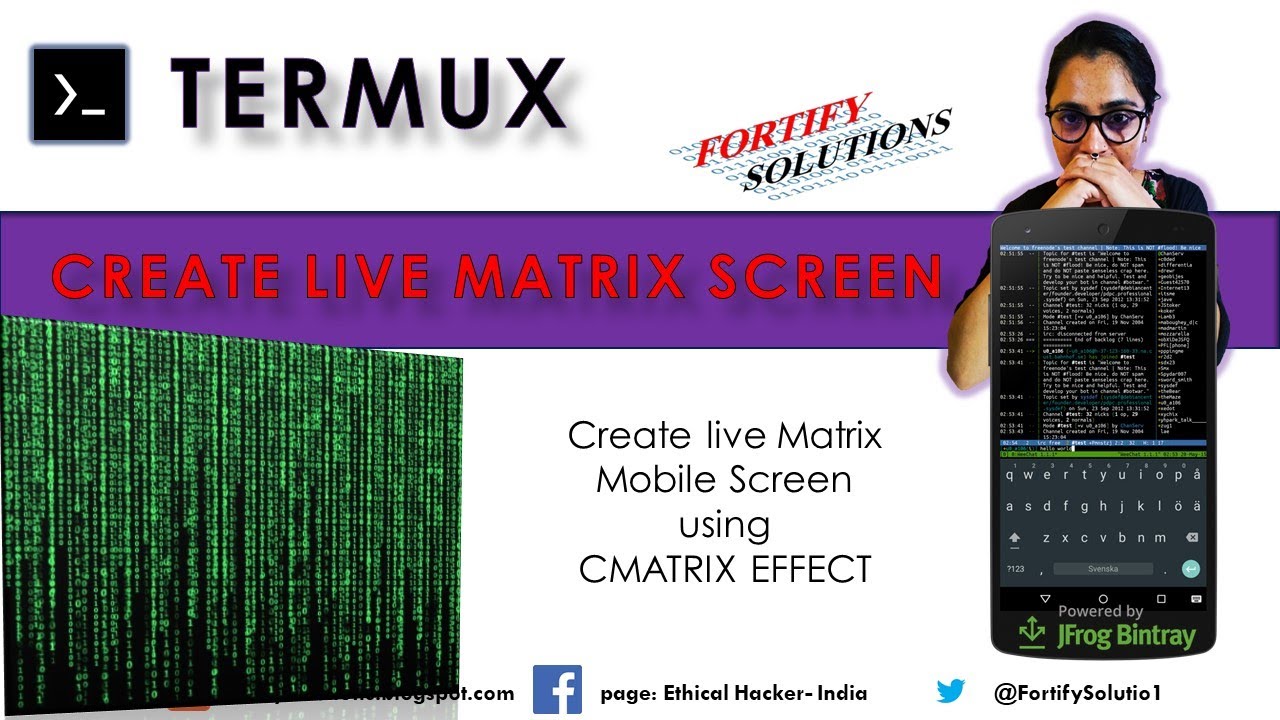Termux Cmatrix Effect How To Create Running Matrix Youtube