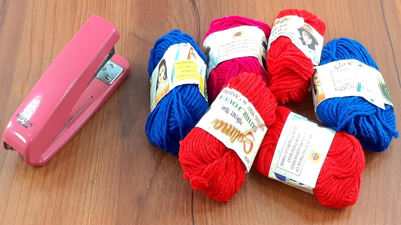 Color woolen & Color paper crafting decoration idea for beautiful home ...