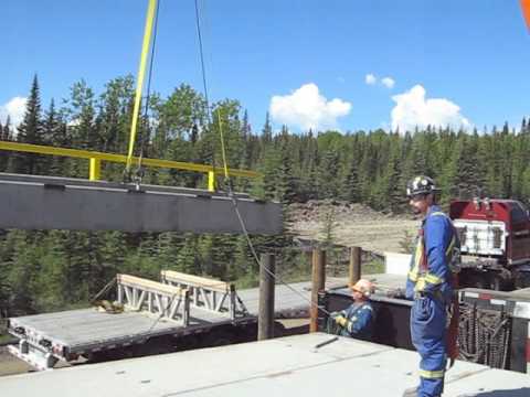 Precast Concrete Deck Installation, for Deck Bridge in BC. - YouTube
