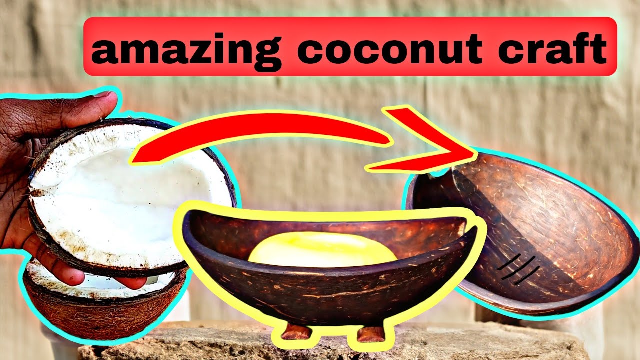 simple coconut shell craft.#diy #craft #viral #coconut #amazing - YouTube