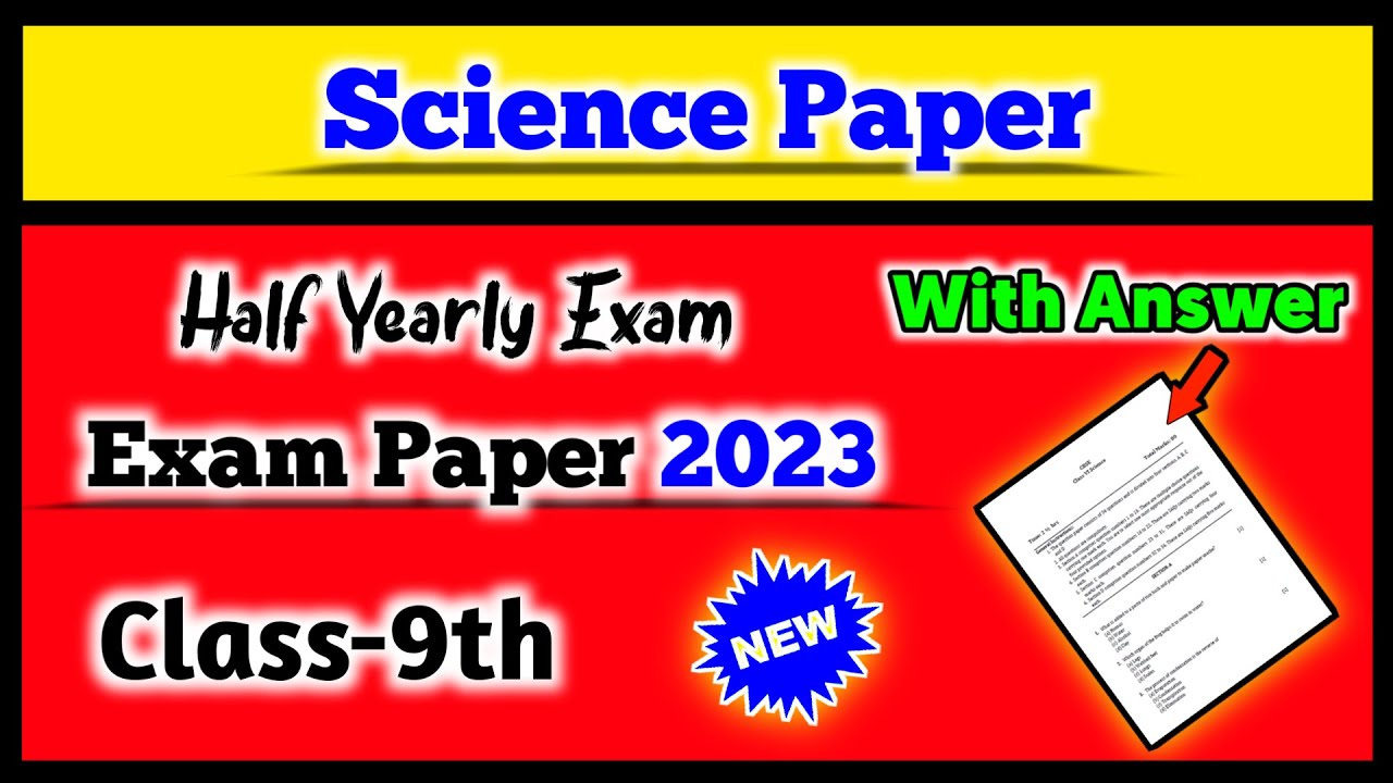 Class 9 Science Half Yearly Exam Question Paper 2023 SA1 Exam Paper class-9-science-half-yearly-exam-question-paper-2023-sa1-exam-paper