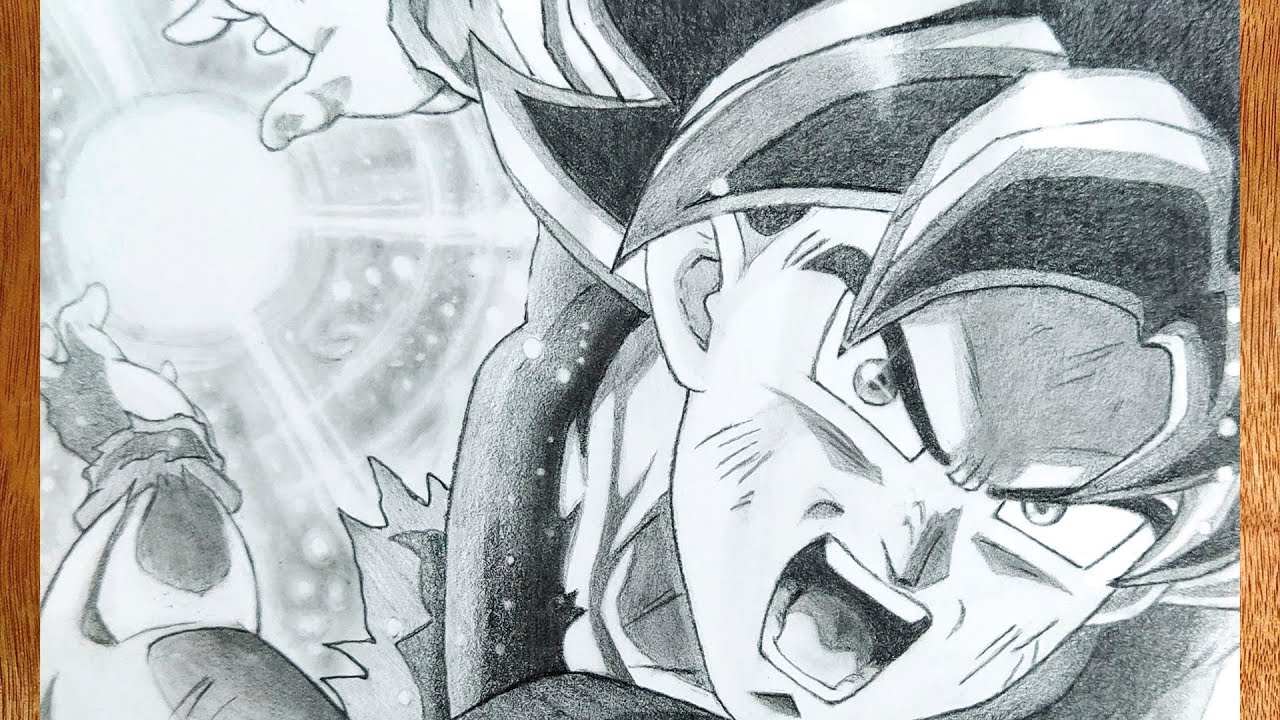 How To Draw Goku Superior Instinct Kamehameha - YouTube
