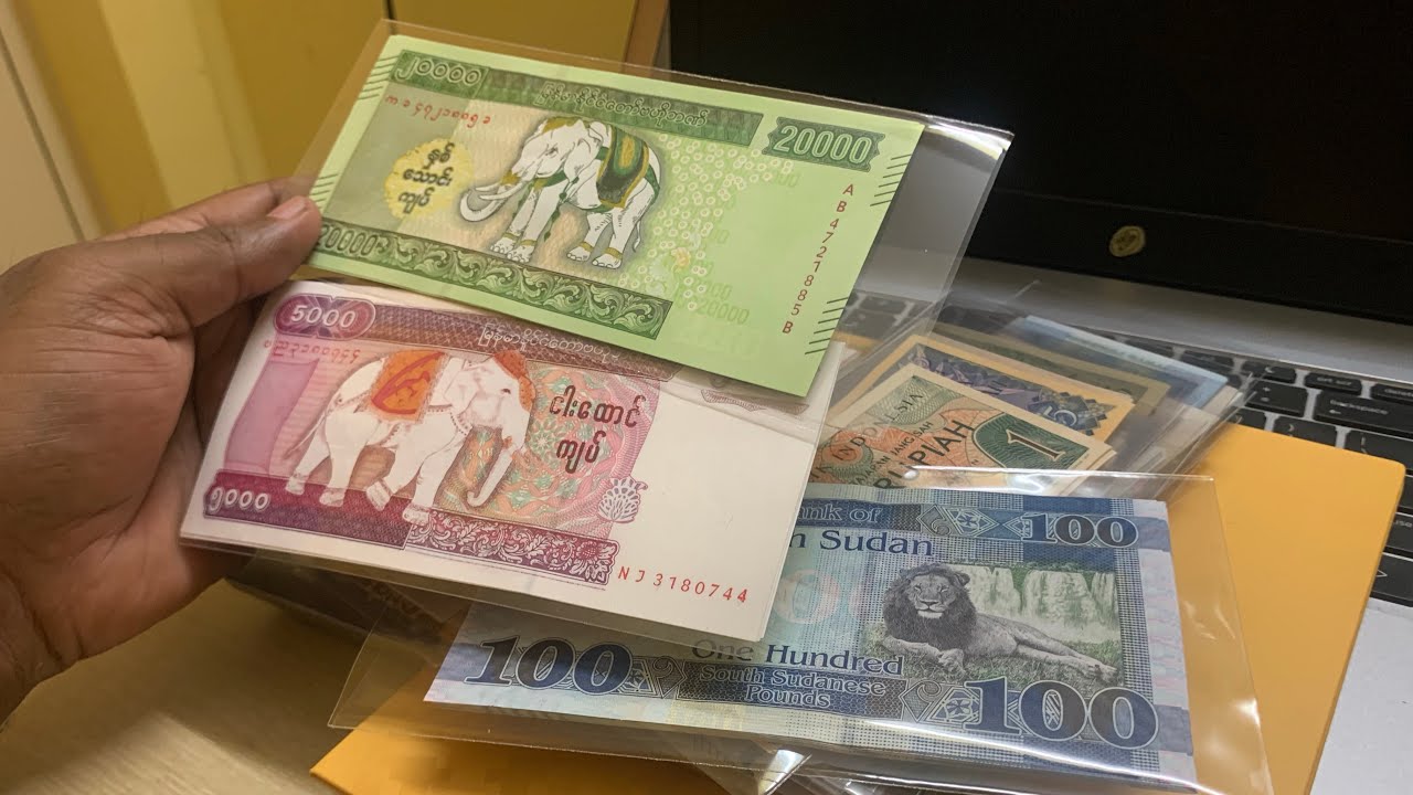 Unboxing new Bank Notes - collection - Elephant Myanmar Elephant Rare ...
