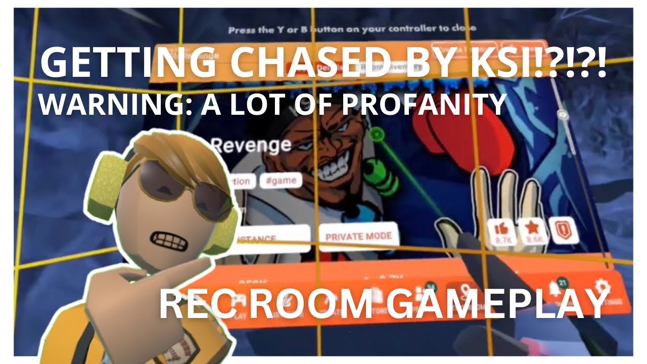 GETTING CHASED BY KSI!?!?! (WARNING: A LOT OF PROFANITY) | REC ROOM GAMEPLAY - YouTube