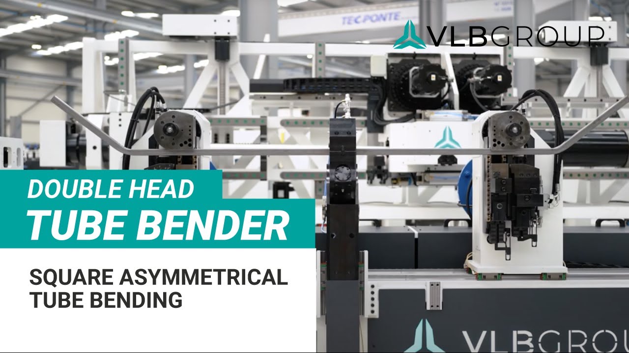 Double head CNC tube bender VLB Group Square asymmetrical tube bending ...