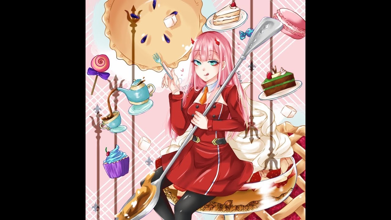 Zero Two in a Sweet Wonderland | Fanart | Speedpaint - YouTube