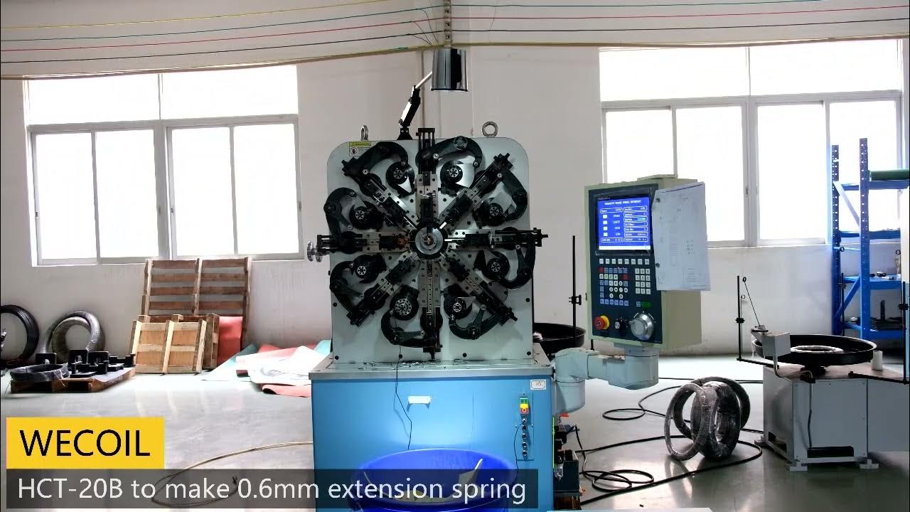HCT-20B CAM spring make extension spring - YouTube
