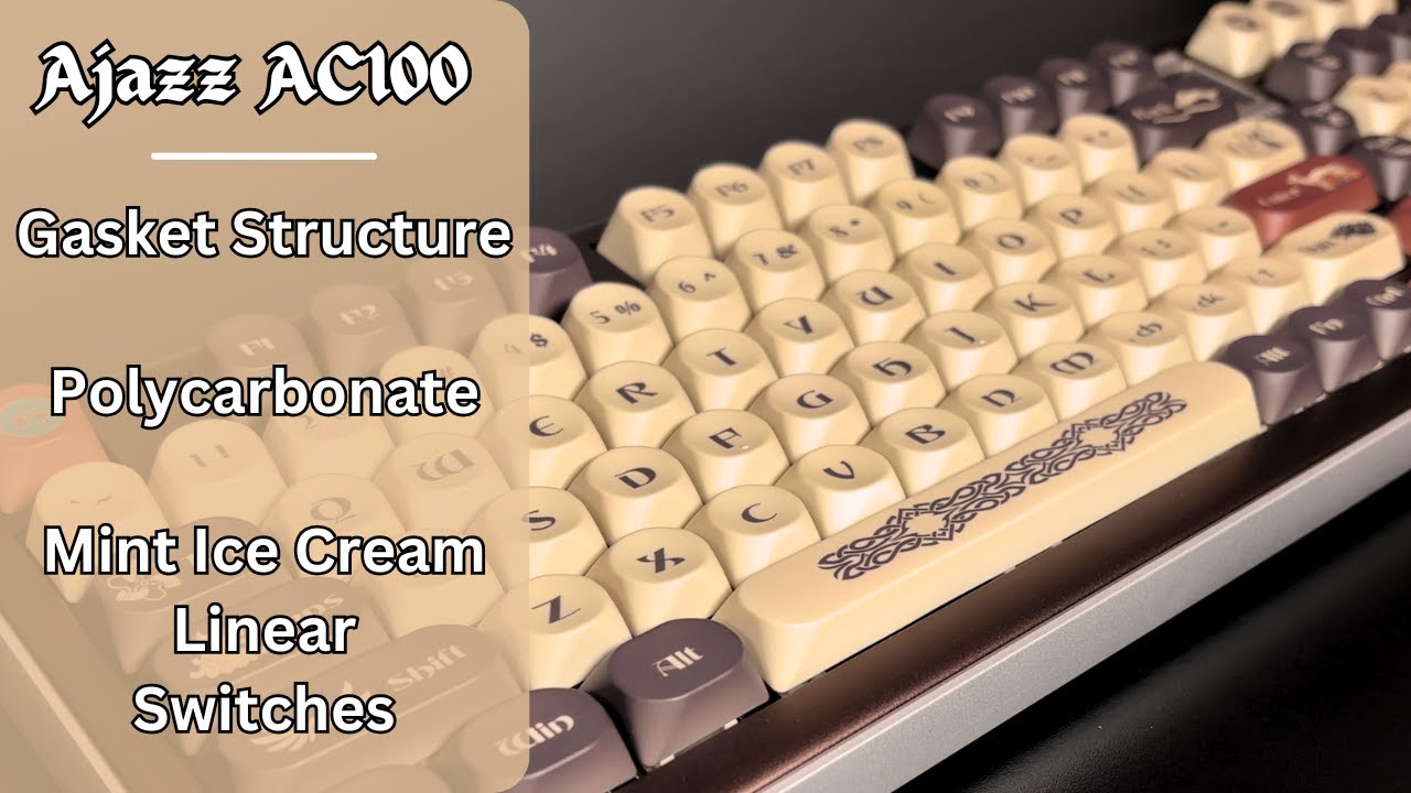 Ajazz AC100 Mint Ice Scream Switches Keyboard Typing Sound Test - YouTube