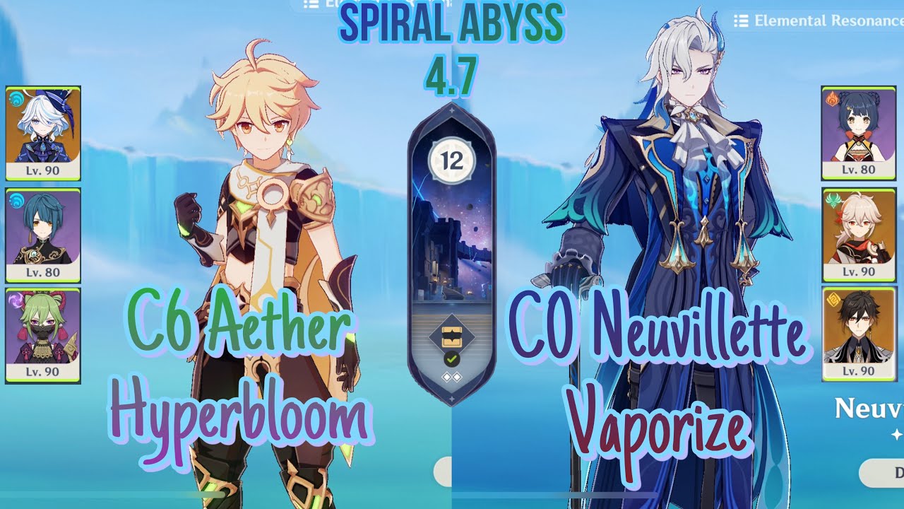 C6 Dendro traveler hyperbloom & C0 Neuvillette vaporize | spiral abyss ...