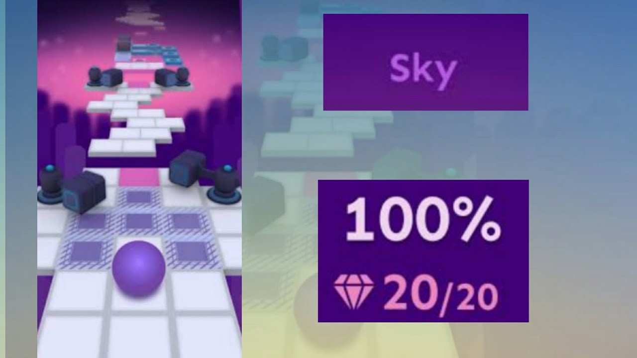 Rolling Sky | Level 2 | Sky | 100% | All Gems And Crowns | Rolling Sky ...
