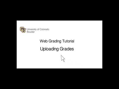 Web Grading: Uploading Grades - YouTube