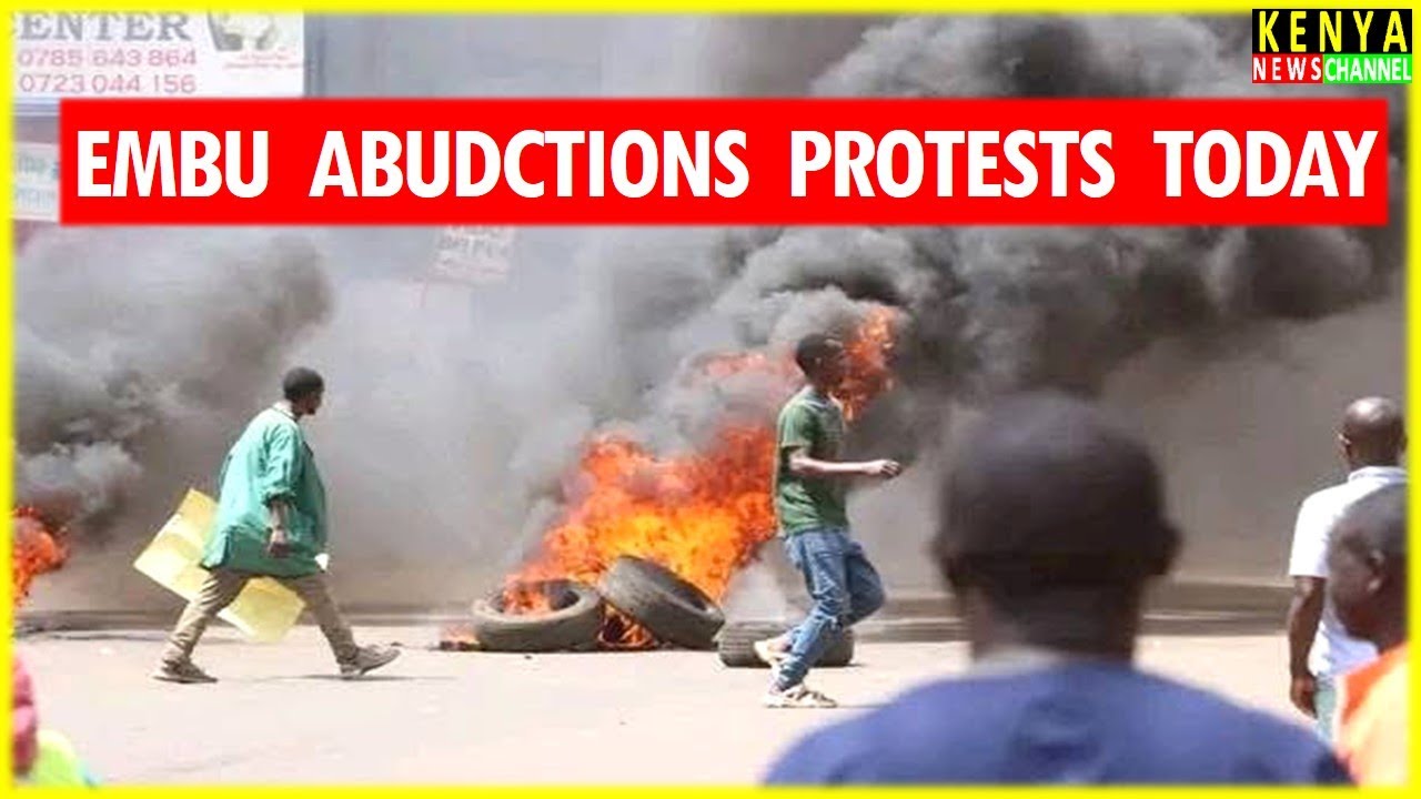 Embu has ERUPTED as Residents Protest ABDUCTION of Billy Mwangi - YouTube