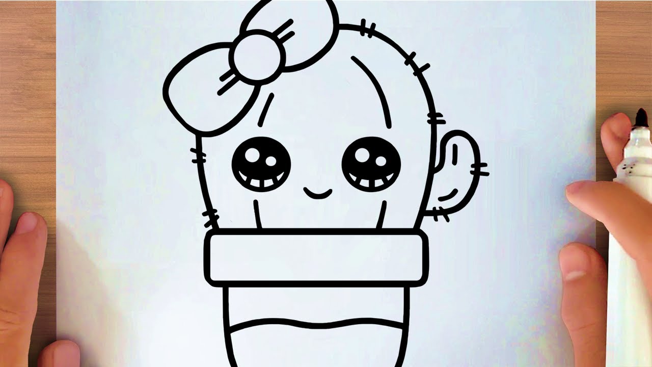 HOW TO DRAW A CUTE CACTUS - YouTube