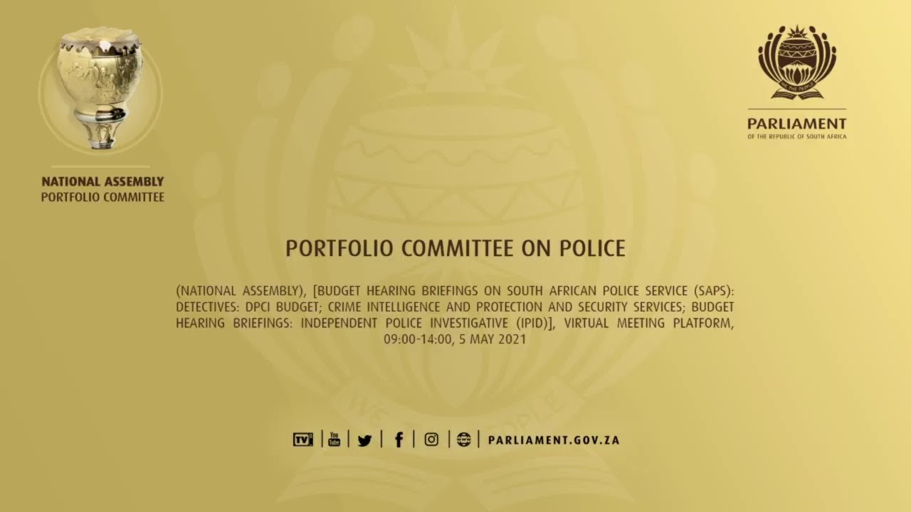 Portfolio Committee on Police - YouTube