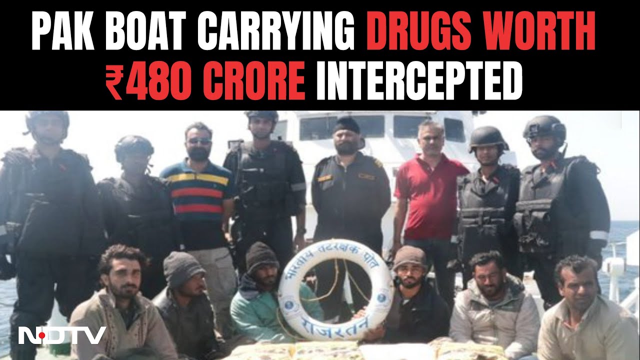Pak Boat With 6 Men Intercepted Off Gujarat Coast, Drugs Worth ₹ 480 ...