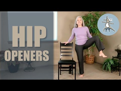 Chair Yoga - Hip Openers - 30 Minutes More Seated, Some Standing - YouTube