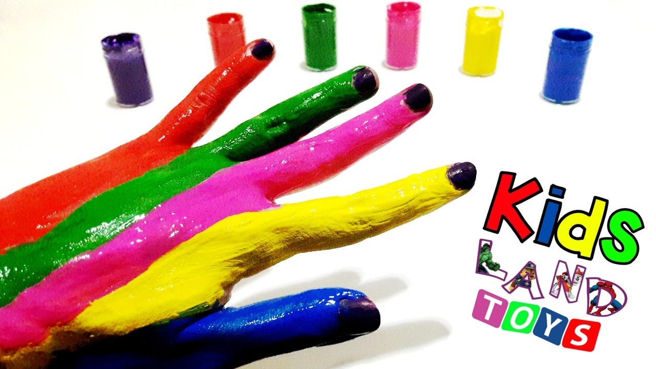 Finger Family Song Learning Colors for Baby Toddler Body Paint Nursery ...