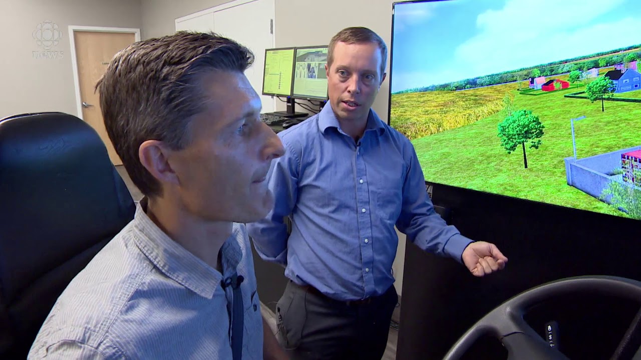 Semi-driving simulator now available in Saskatchewan - YouTube