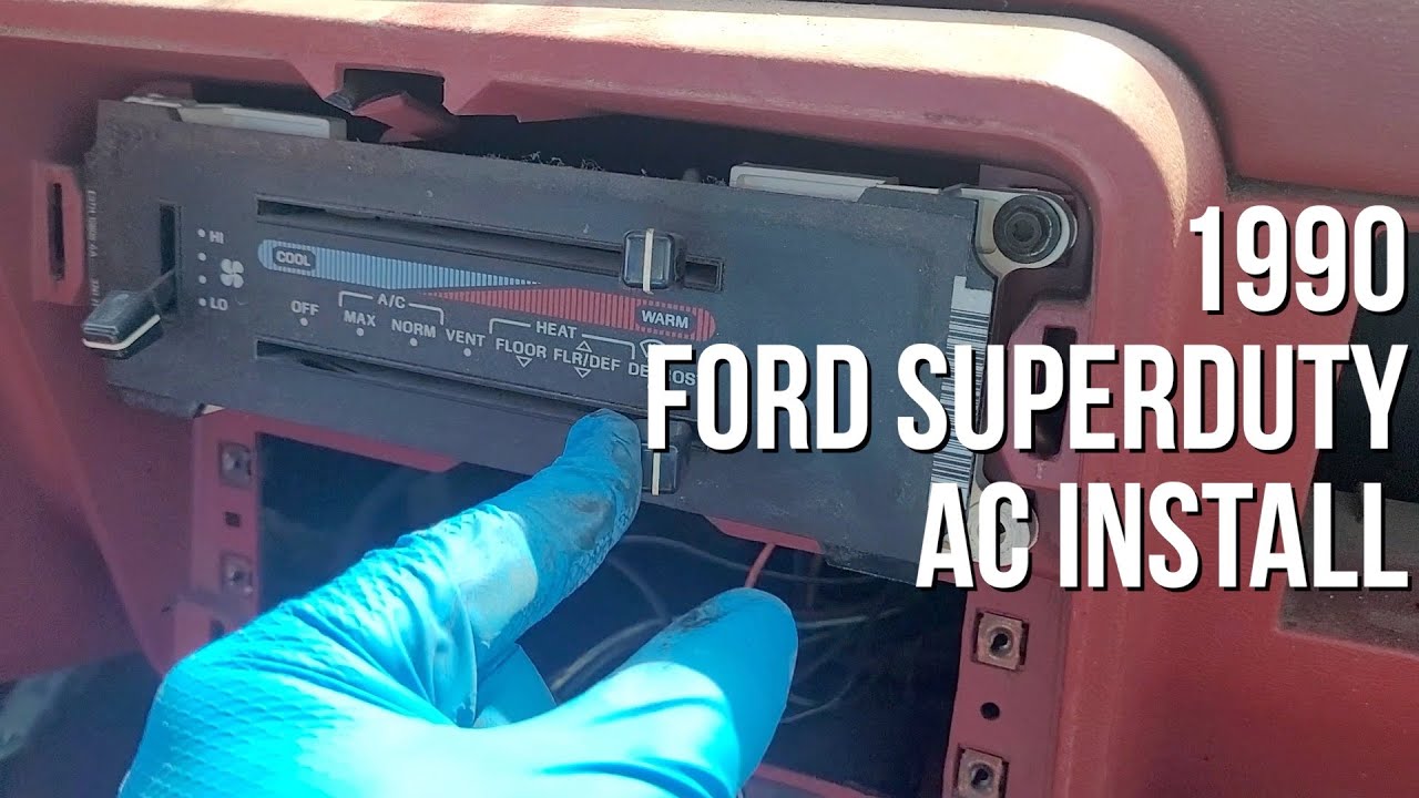 Retrofiting A/C on a Diesel Ford - 1990 F Super Duty PT 3 - YouTube