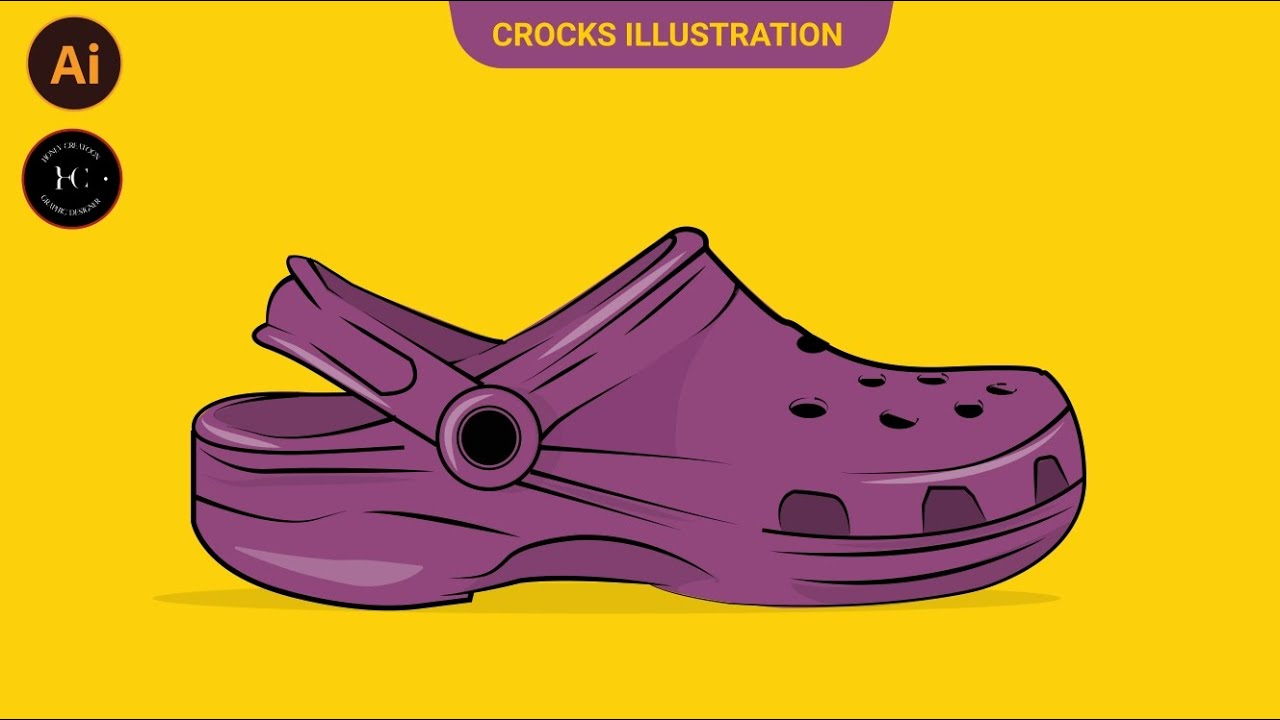 Adobe Illustrator CC Tutorial - How to Create a Crocks Vector from ...