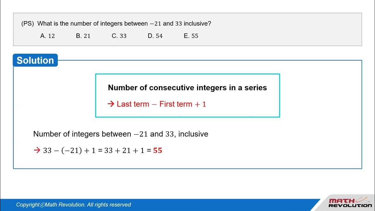 U8. Counting Consecutive Integers - YouTube