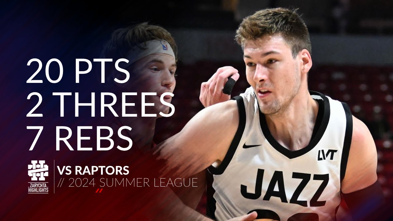 Kyle Filipowski 20 pts 2 threes 7 rebs vs Raptors 2024 Summer League - YouTube