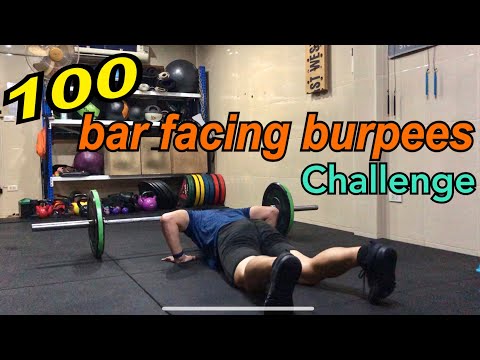 100 bar facing burpee challenge non stop - YouTube