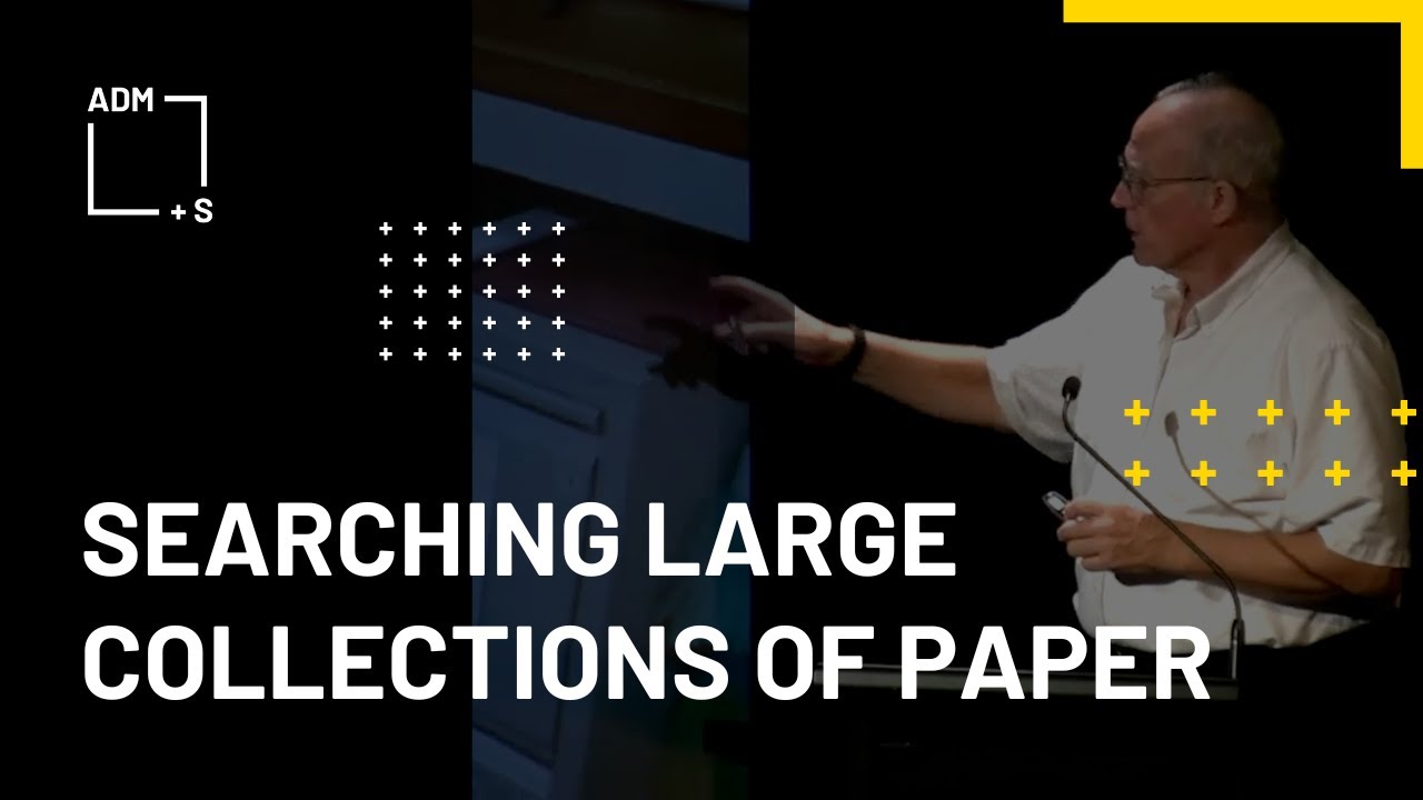 Searching Large Collections of Paper - Research Seminar by Prof Doug ...