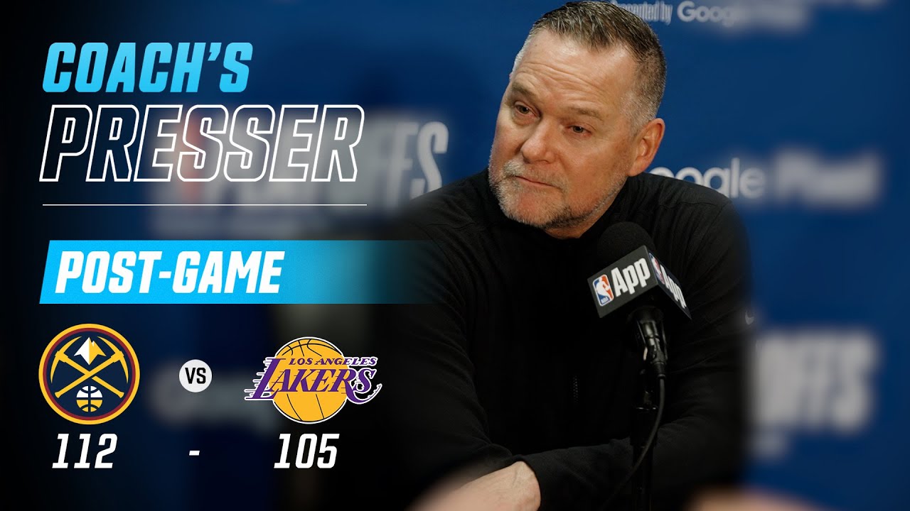 NUGGETS WIN GAME 3 | Michael Malone POST-game Interview | Lakers v ...