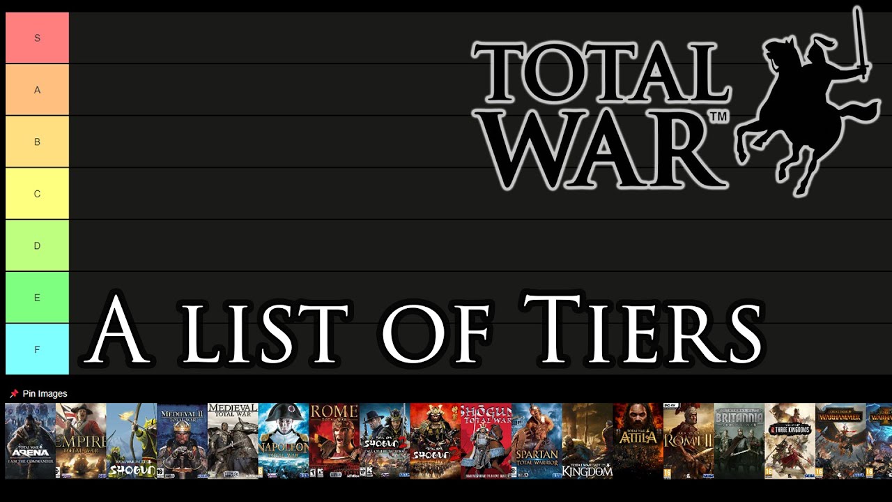Ranking all the Total War Games | A list of Tiers - YouTube