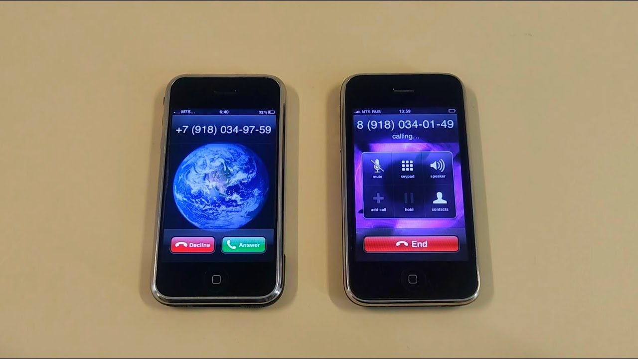 Incoming call & Outgoing call at the Same Time iPhone 2G+3G - YouTube