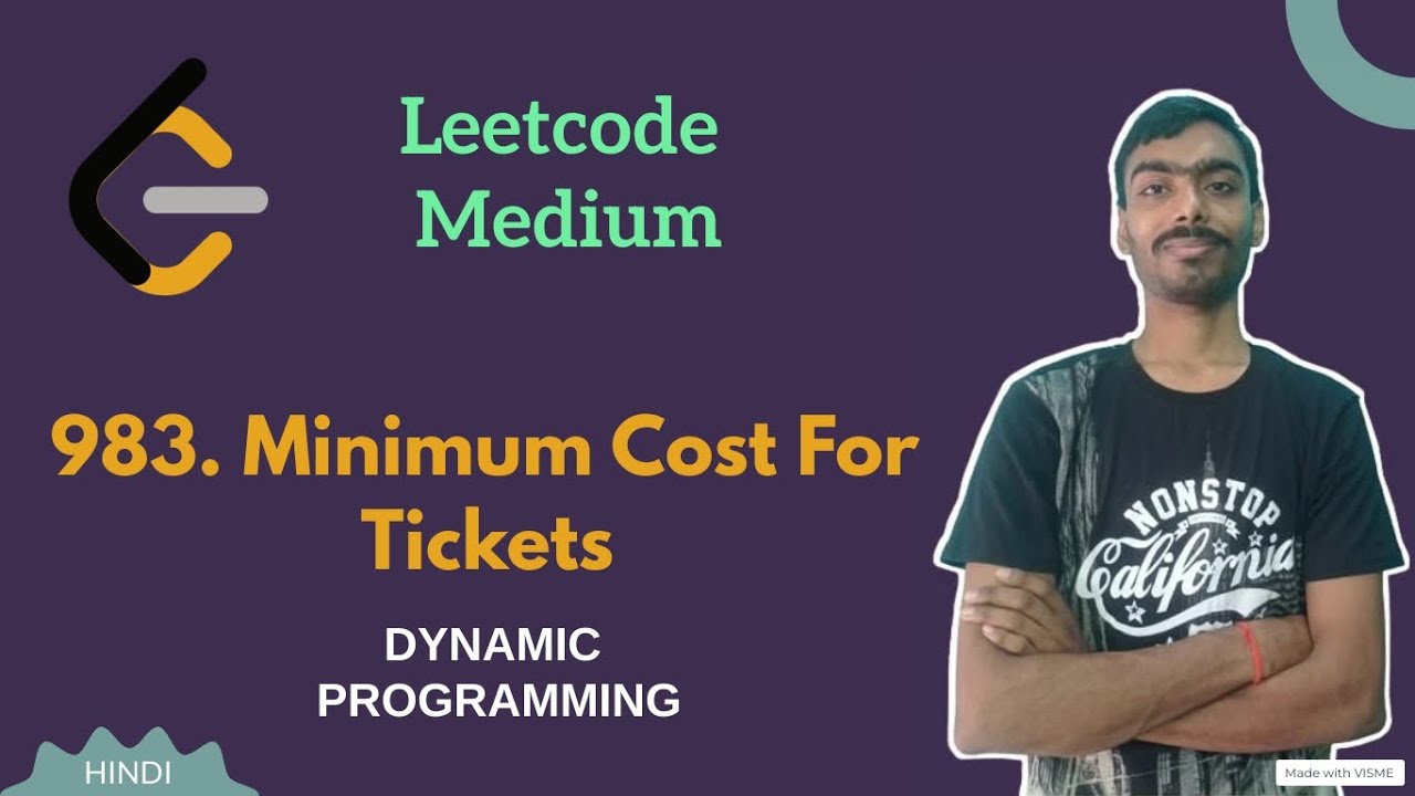 Minimum Cost For Tickets | Leetcode daily challenge | Leetcode Medium - YouTube