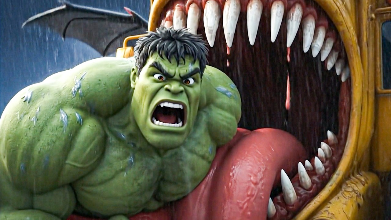 🌧️🐱 Epic Rescue! Hulk Saves Kitten From Monster School Bus 🚍 | Hulx2Ai ...