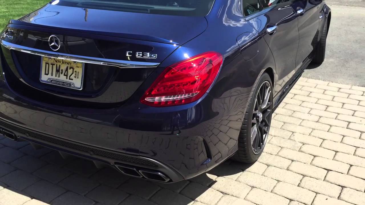 2015 C63 S Walk Around - Lunar Blue - YouTube