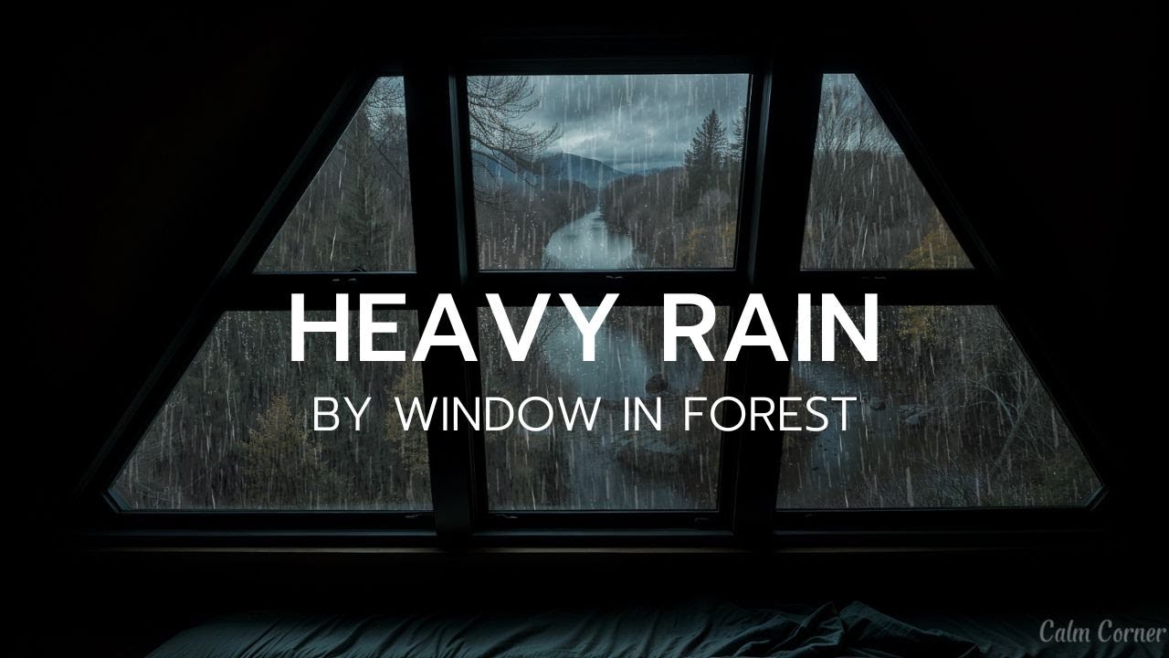 8-Hours Heavy Rain in Forest: Deep Sleep & Relaxation with Intense Rain ...