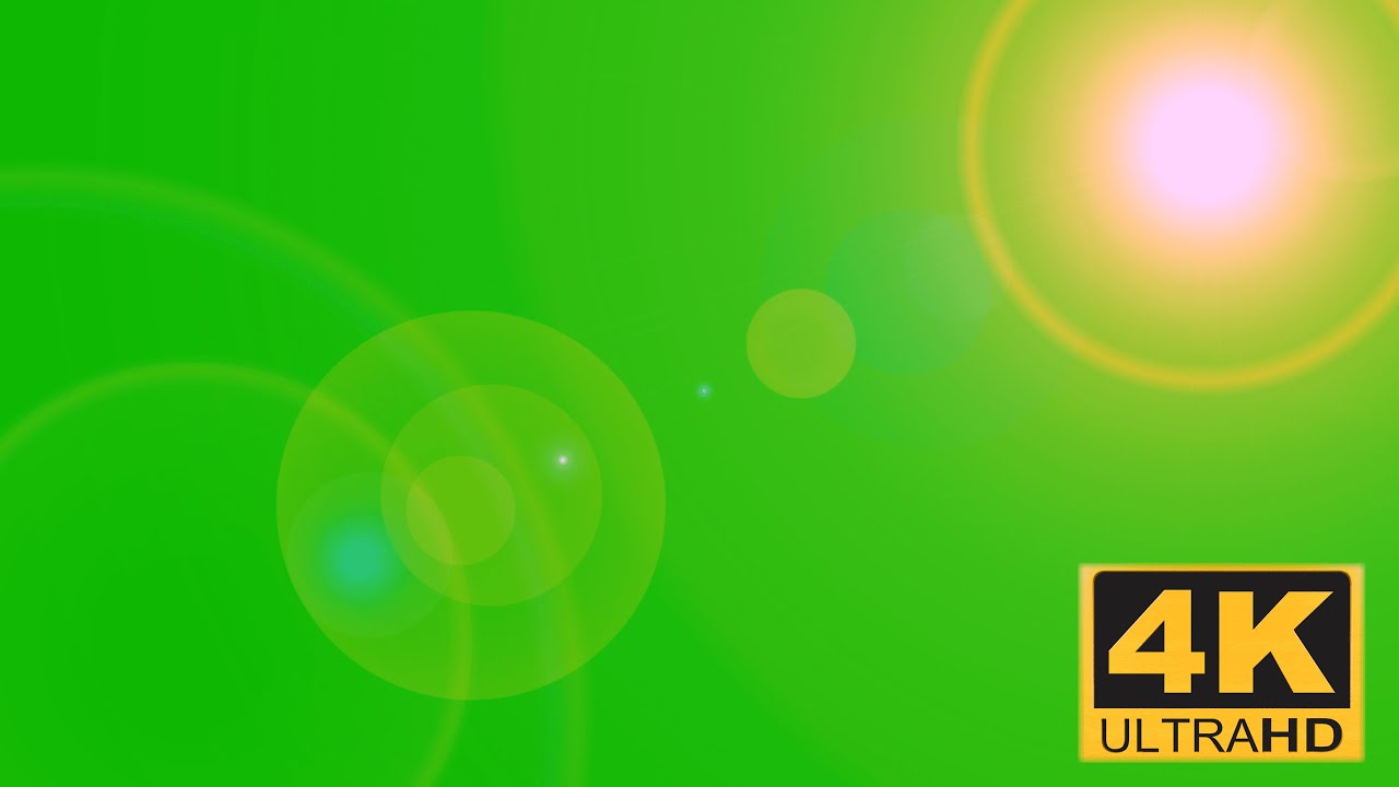 Free Green Screen Lens Flare Animation 4K - YouTube