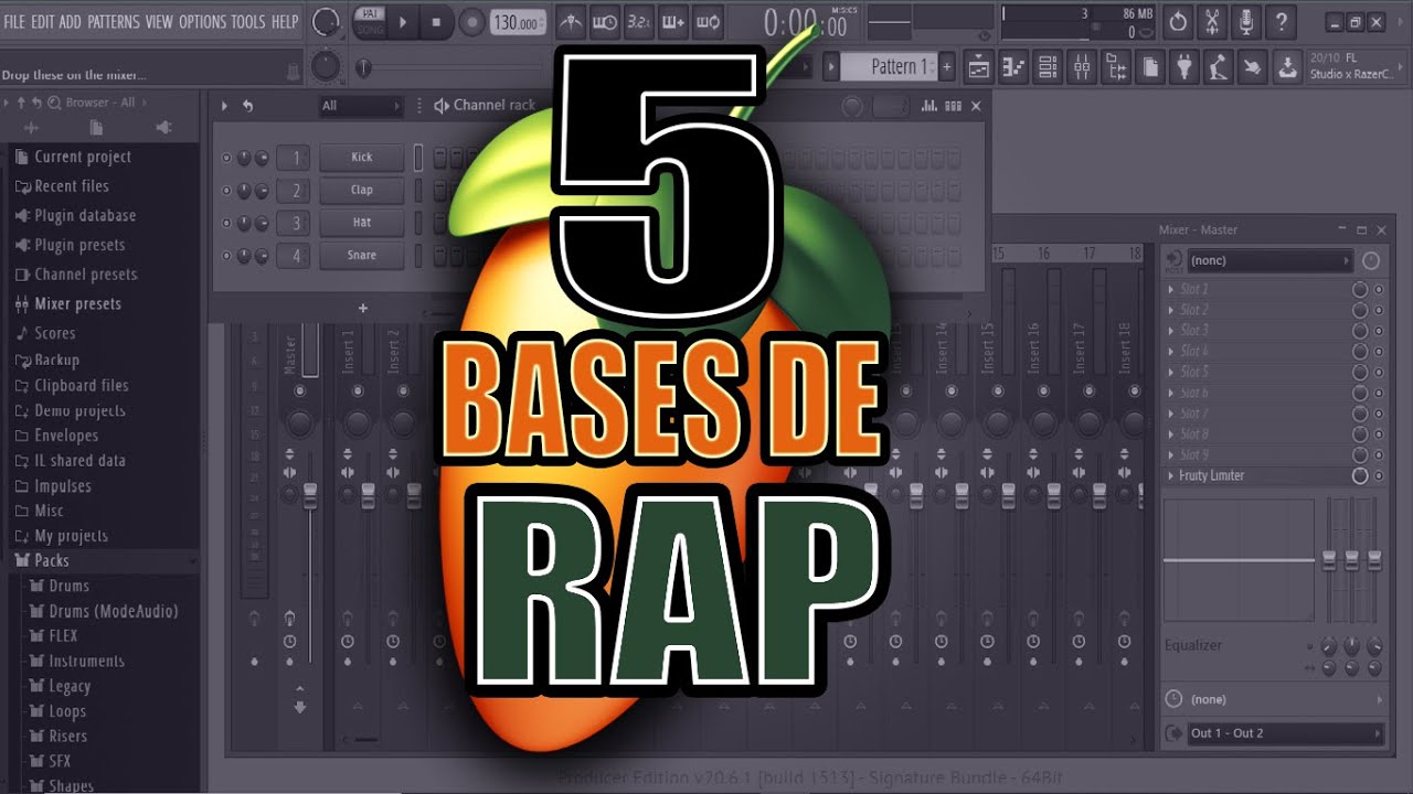 5 Bases de Hip Hop para principiantes | fl studio | FLP Gratis - YouTube