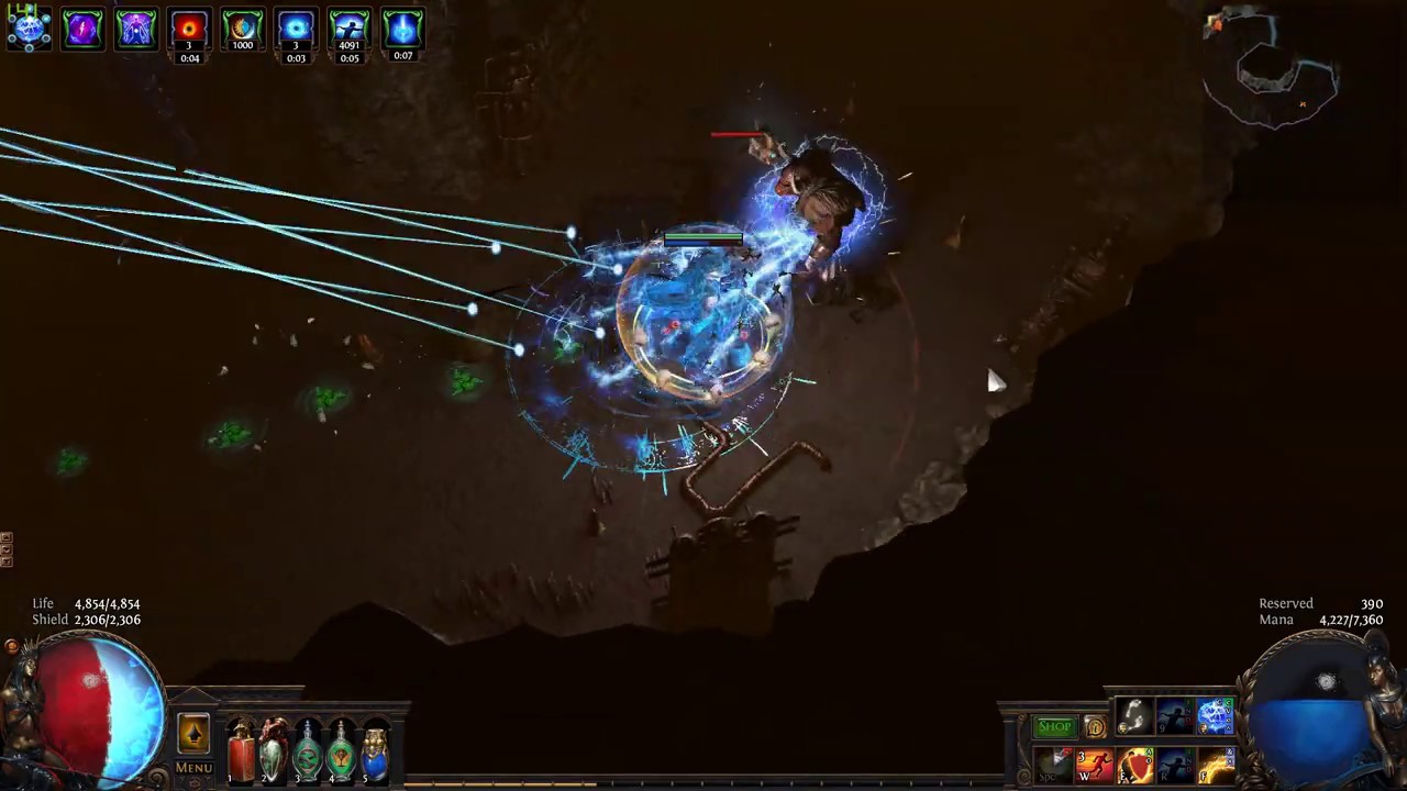 Path of Exile 3.10 DSC Storm Brand Archmage Minotaur Map - YouTube