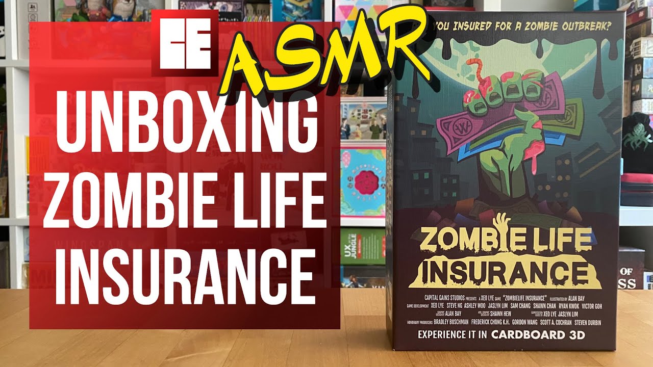 Zombie Life Insurance | Board Game Unboxing | ASMR - YouTube