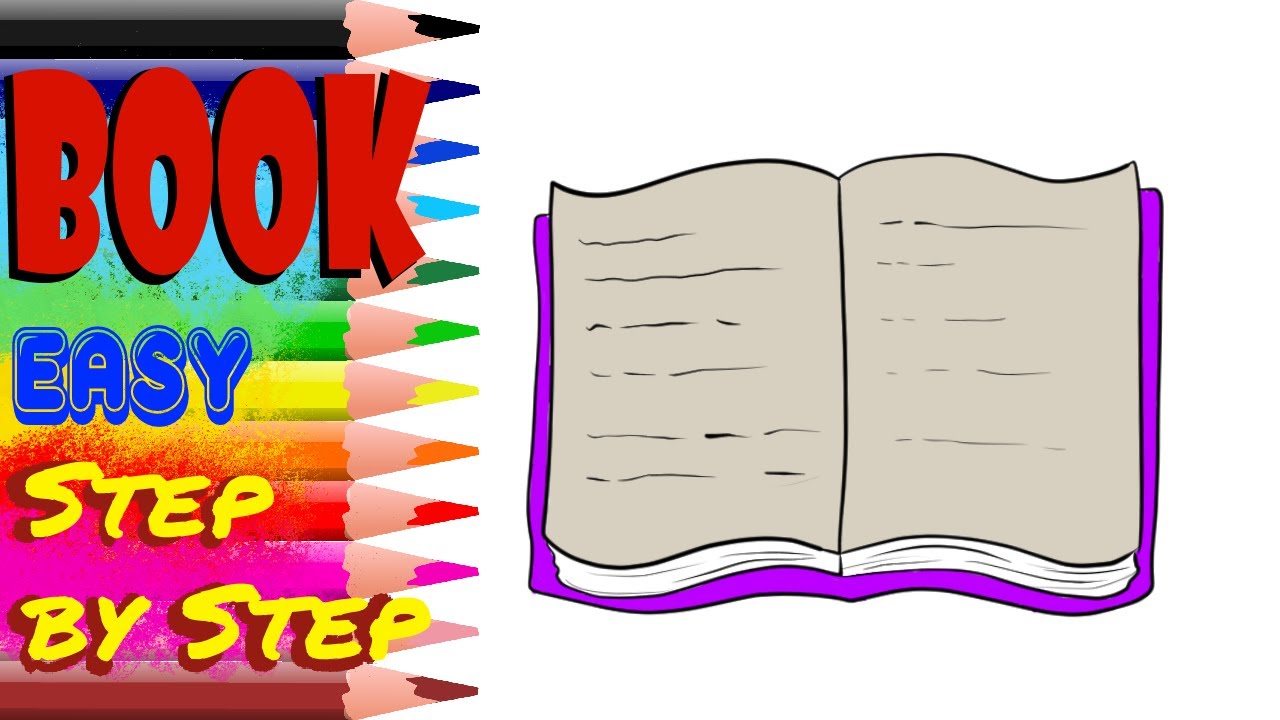 Draw Book EASY step by step - YouTube