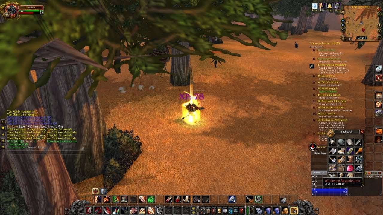 Highlight: MY HIGHEST LVL (20) HARDCORE CHARACTER IS A HORDE WARRIOR! 💀 ...