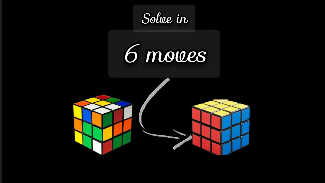 solve Rubik's cube in 6 moves - YouTube