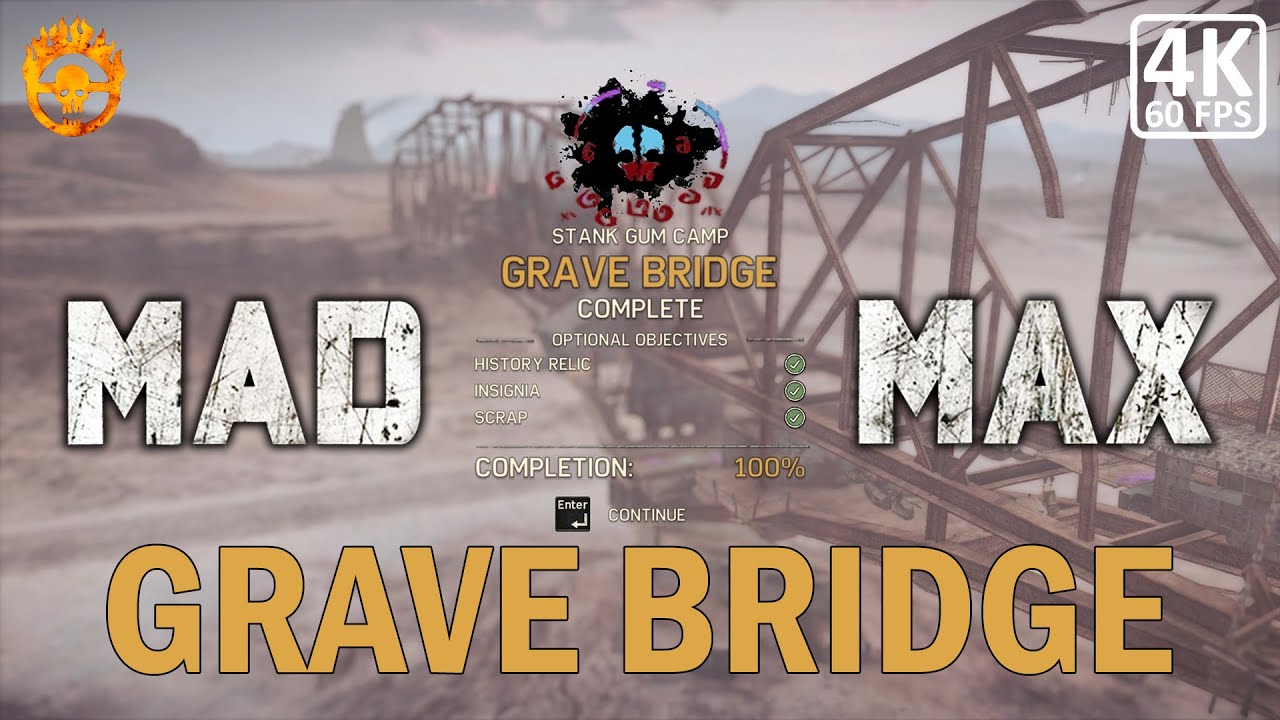 Mad Max Grave Bridge Camp - Scrap & Insignia Walkthrough - YouTube