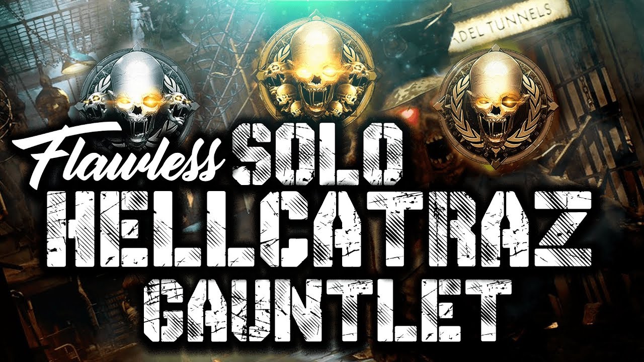 *GOLD* SOLO "HELLCATRAZ" BLOOD OF THE DEAD GAUNTLET | COD BLACK OPS 4 ...