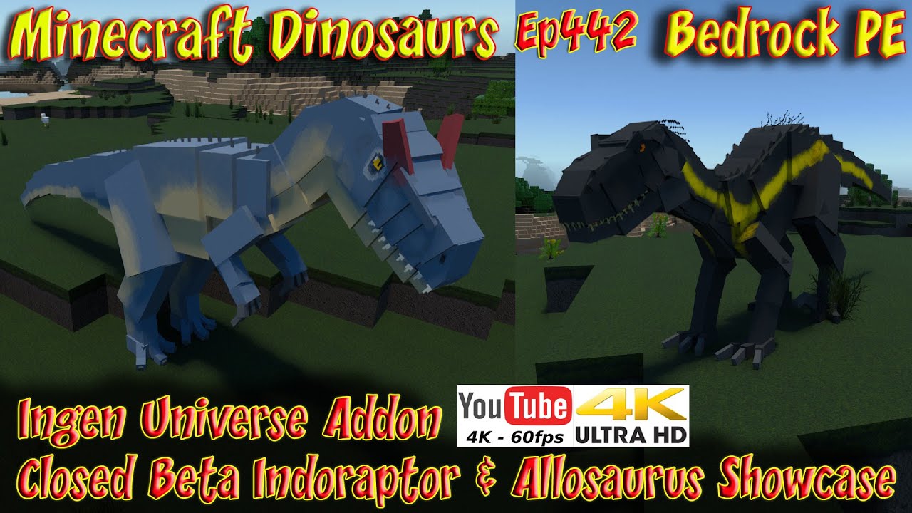 Ingen Universe Beta Indoraptor Allosaurus Showcase 4K60FPS Minecraft ...