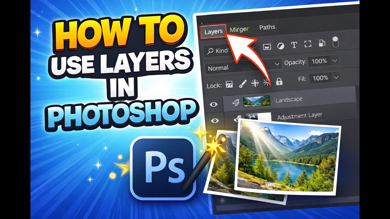 How to use Layers in Adobe Photoshop - YouTube