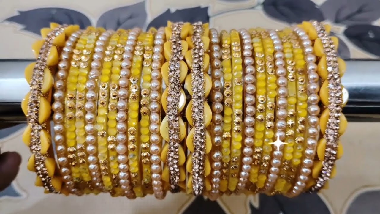 Yellow Bangles || Bangles Design || New Bangles Design - YouTube