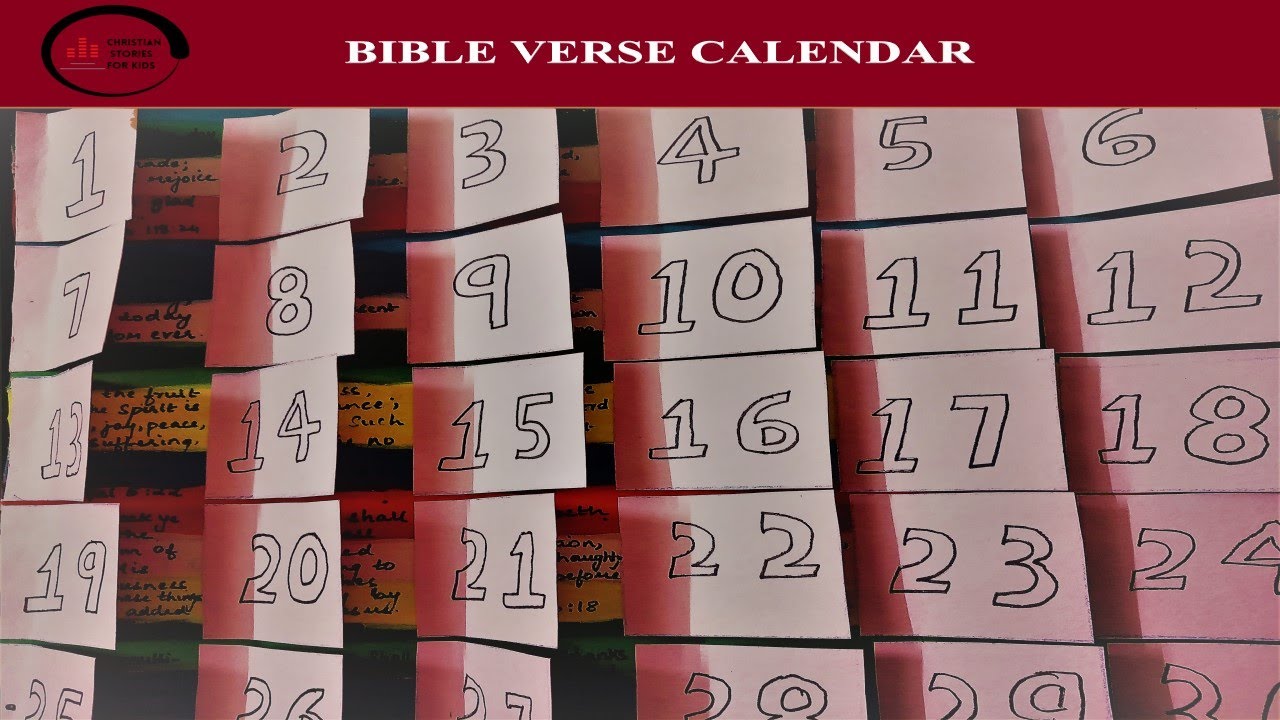 Bible Verse Calendar|Christian craft for kids - YouTube