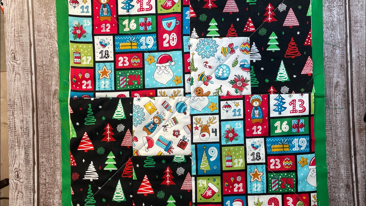 Perseverance quilt block tutorial Christmas quilt along block 1 - YouTube