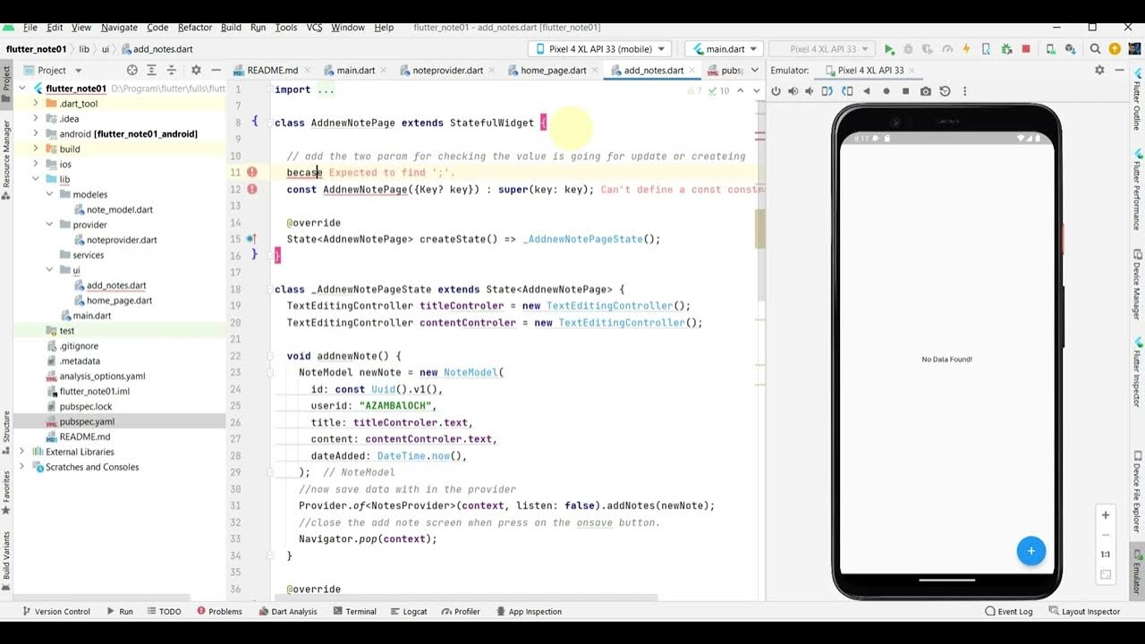 Creating a note-taking app in Flutter/Dart | Note app part 2 - YouTube
